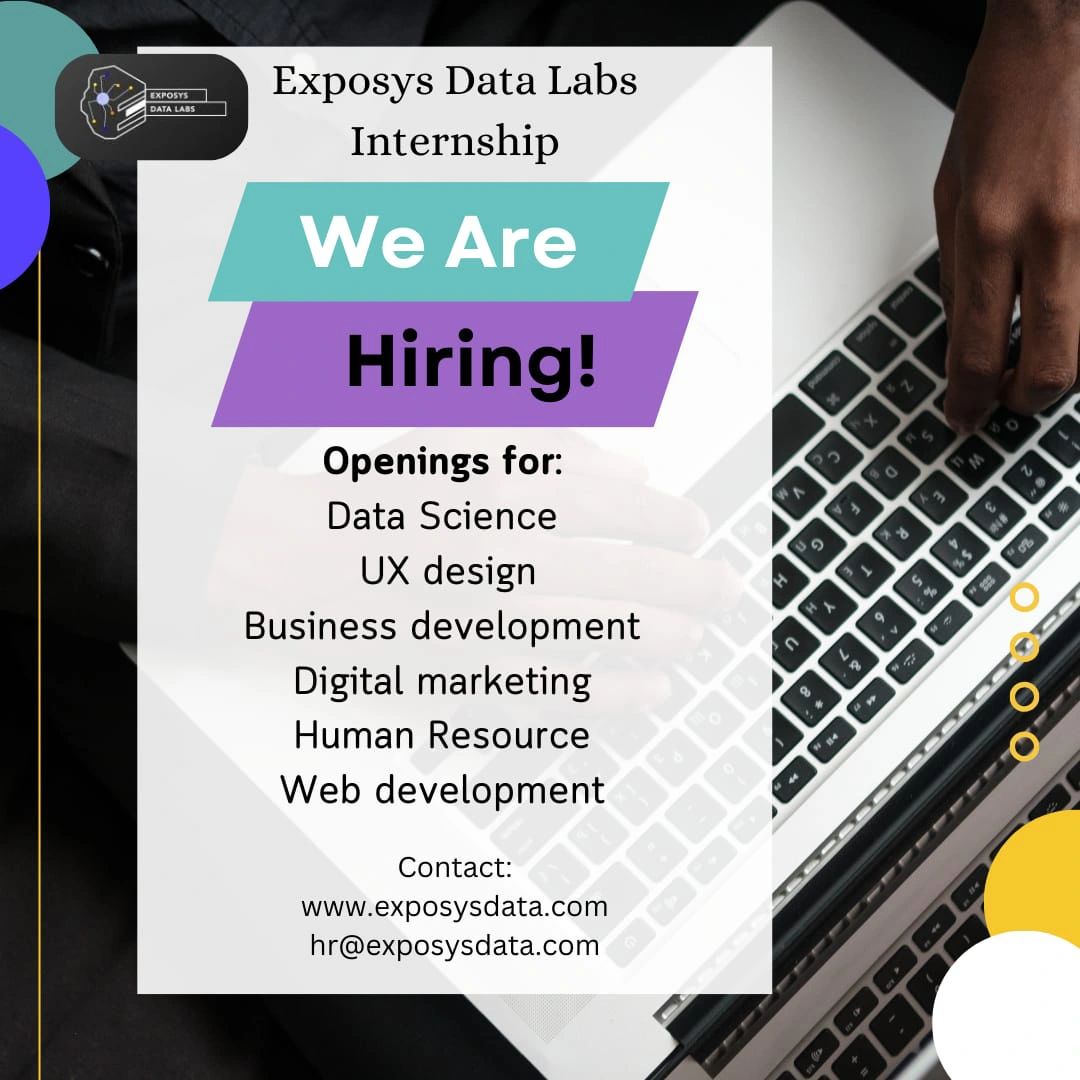 Exposys Data Labs on LinkedIn: #internshipopportunityforstudents # ... Exposys Data Labs on LinkedIn: #internshipopportunityforstudents # ...