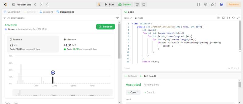 Himasri S on LinkedIn: #leetcode #codingchallenge #arithmetictriplets # ... Himasri S on LinkedIn: #leetcode #codingchallenge #arithmetictriplets # ...