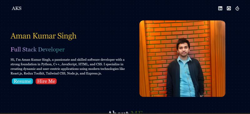 Aman Kumar Singh on LinkedIn: #portfolio #webdevelopment #feedback # ... Aman Kumar Singh on LinkedIn: #portfolio #webdevelopment #feedback # ...