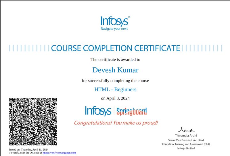 Devesh Pandey on LinkedIn: Hello guys, i have completed my html and css ... Devesh Pandey on LinkedIn: Hello guys, i have completed my html and css ...