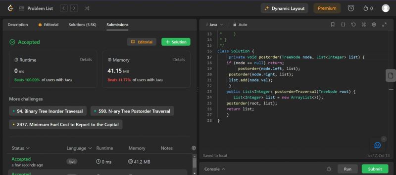 Prabhakar Mishra on LinkedIn: Binary Tree Postorder Traversal Prabhakar Mishra on LinkedIn: Binary Tree Postorder Traversal
