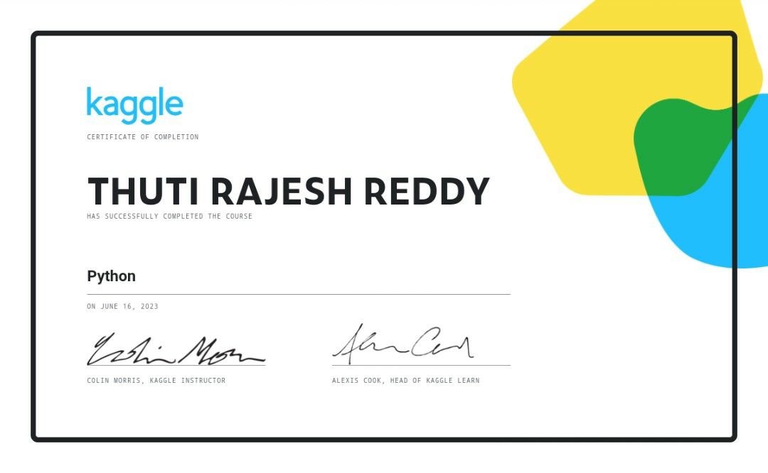 RAJESH REDDY THUTI on LinkedIn: #python #kaggle RAJESH REDDY THUTI on LinkedIn: #python #kaggle