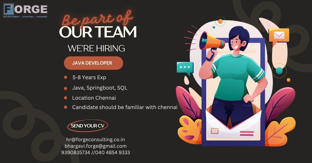 Nitesh Yadav on LinkedIn: #hiring #job #java #springboot #sql #chennai Nitesh Yadav on LinkedIn: #hiring #job #java #springboot #sql #chennai
