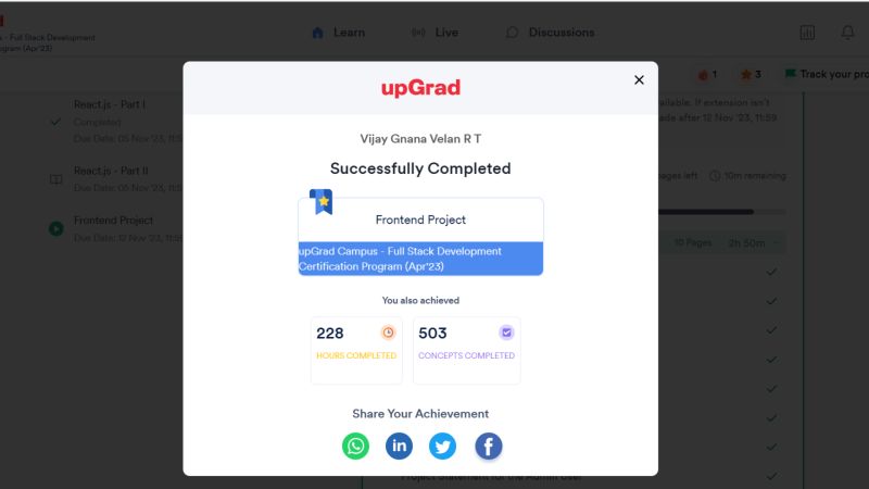 Vijay gnana velan R T on LinkedIn: #frontend #upgrad Vijay gnana velan R T on LinkedIn: #frontend #upgrad