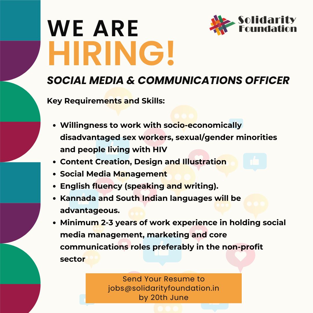 Solidarity Foundation Bangalore on LinkedIn: Send in your resumes to ... Solidarity Foundation Bangalore on LinkedIn: Send in your resumes to ...