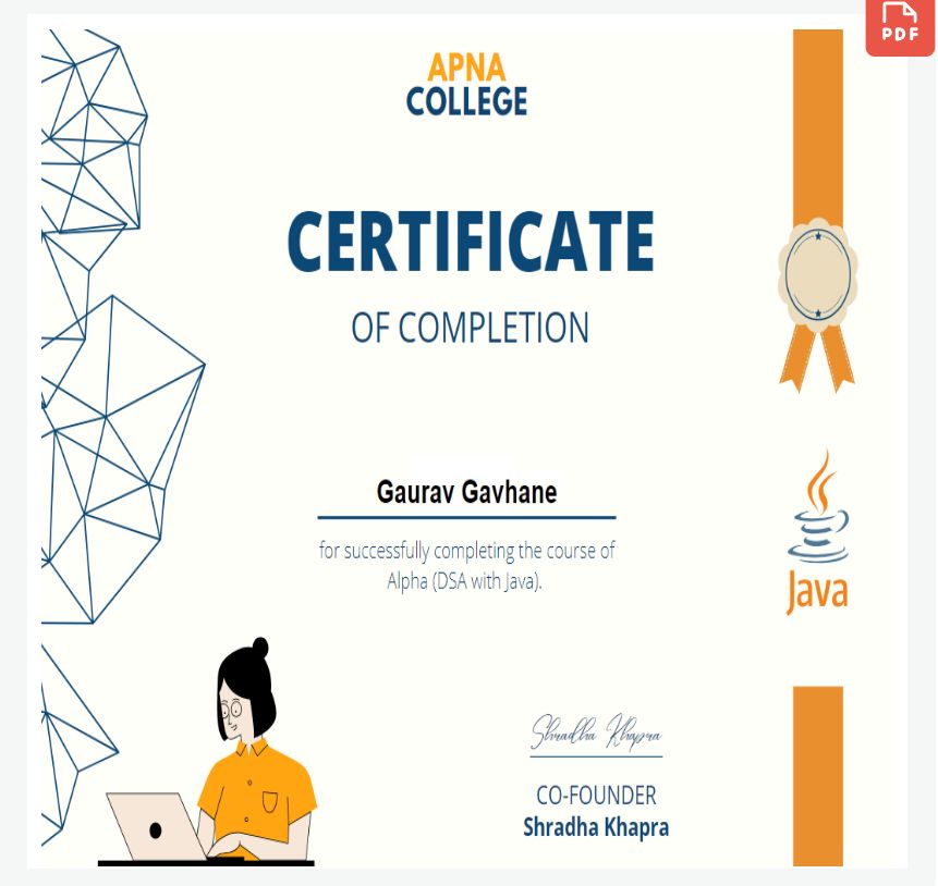 Gaurav Gavhane on LinkedIn: #dsa #java #apnacollege #learning #coding Gaurav Gavhane on LinkedIn: #dsa #java #apnacollege #learning #coding