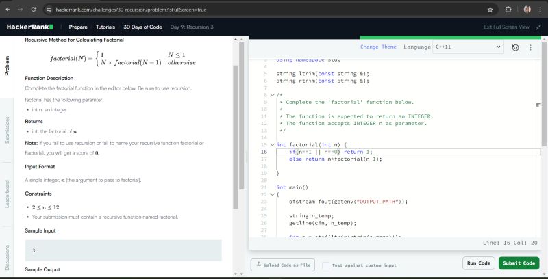 Priyambada Acharya on LinkedIn: Day 10: Recursion Level: Easy Github ... Priyambada Acharya on LinkedIn: Day 10: Recursion Level: Easy Github ...