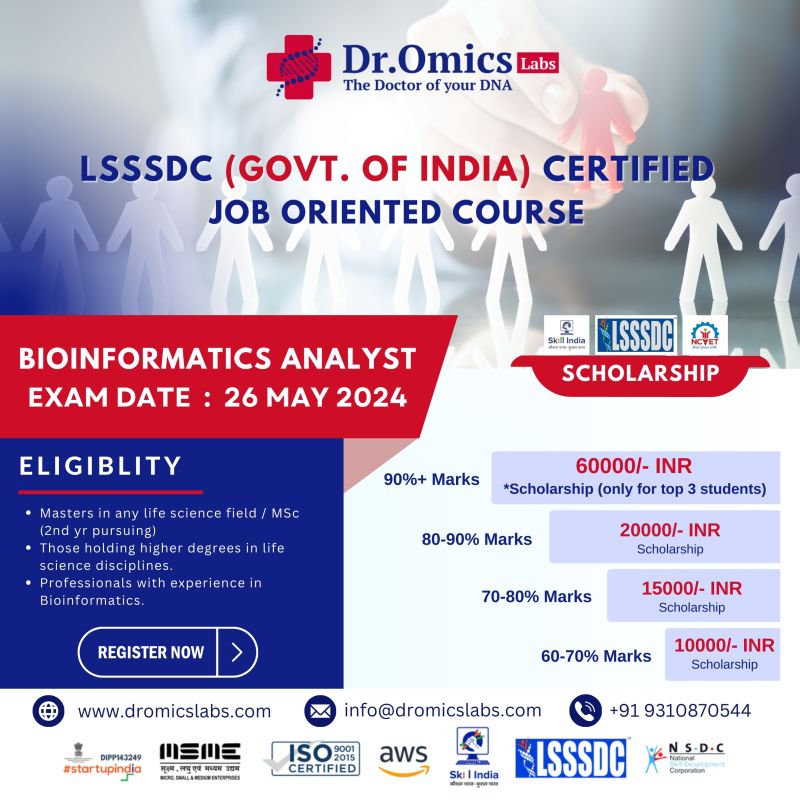 DrOmics labs Private Limited. on LinkedIn: #bioinformatics #scholarship ... DrOmics labs Private Limited. on LinkedIn: #bioinformatics #scholarship ...
