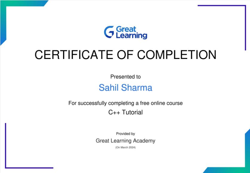 Sahil Sharma on LinkedIn: #cplusplus #programmingskills # ... Sahil Sharma on LinkedIn: #cplusplus #programmingskills # ...