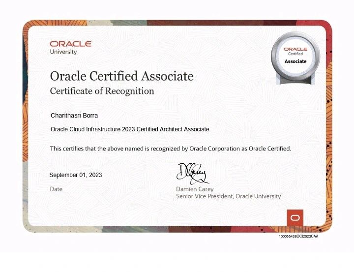 Charitha Borra on LinkedIn: #oracle #oraclecloud Charitha Borra on LinkedIn: #oracle #oraclecloud