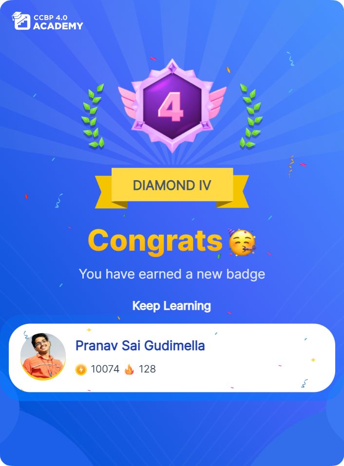 GUDIMELLA PRANAV SAI on LinkedIn: Got 10000 Consistency points in ... GUDIMELLA PRANAV SAI on LinkedIn: Got 10000 Consistency points in ...