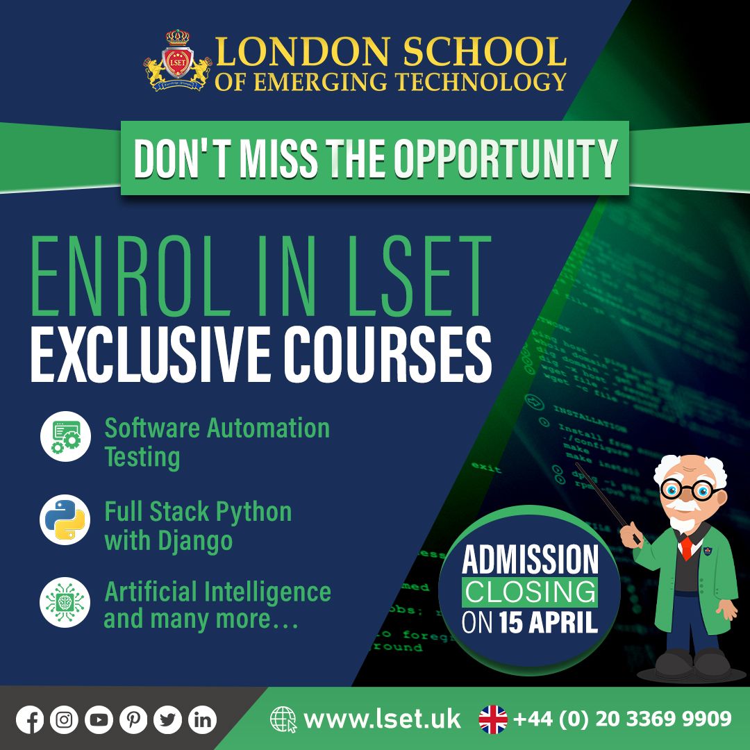 London School of Emerging Technology on LinkedIn: LSET Popular Courses London School of Emerging Technology on LinkedIn: LSET Popular Courses