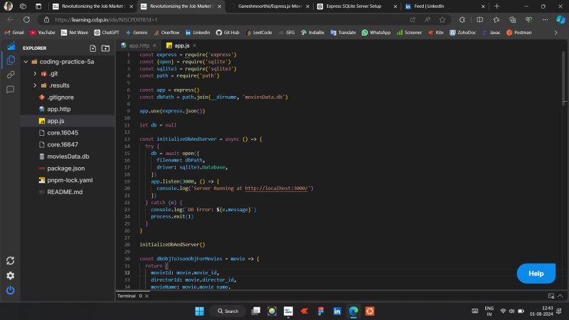 Ganesha Moorthi M on LinkedIn: #expressjs #nodejs #sqlite # ... Ganesha Moorthi M on LinkedIn: #expressjs #nodejs #sqlite # ...