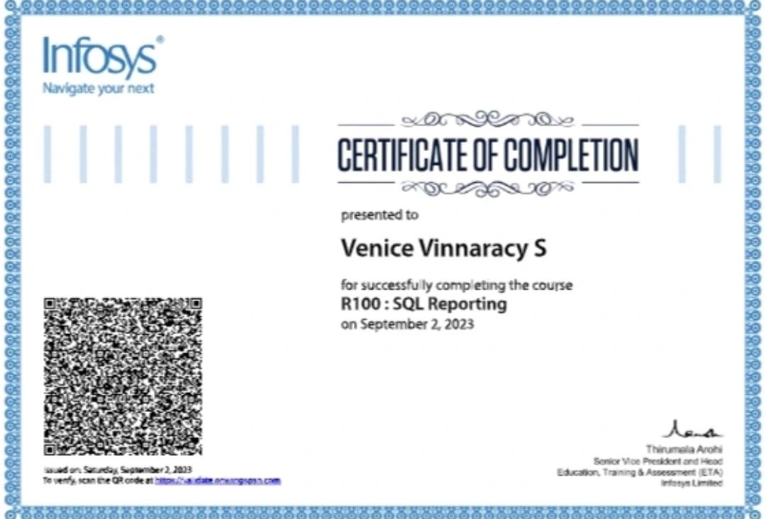 Venice S on LinkedIn: #infosys #sql #sqldeveloper Venice S on LinkedIn: #infosys #sql #sqldeveloper