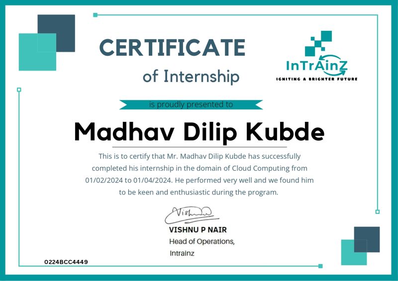 Madhav Kubde on LinkedIn: #cloudcomputing #techproject # ... Madhav Kubde on LinkedIn: #cloudcomputing #techproject # ...