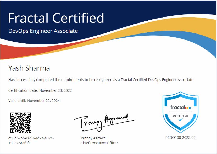 Yash Sharma on LinkedIn: #faa #devops #certified #aws #fractal Yash Sharma on LinkedIn: #faa #devops #certified #aws #fractal