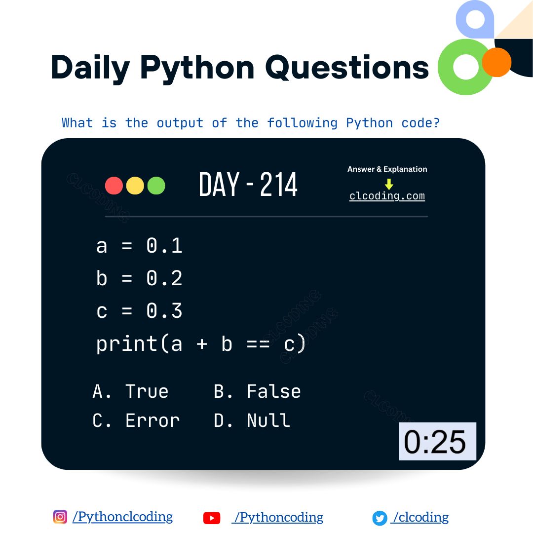 Python Coding on LinkedIn: Python Coding challenge - Day 214 | What is ... Python Coding on LinkedIn: Python Coding challenge - Day 214 | What is ...