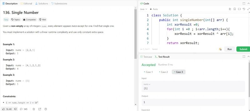 Harsh Singh on LinkedIn: #dsa #coding #arrays #xor #techlearning #striver Harsh Singh on LinkedIn: #dsa #coding #arrays #xor #techlearning #striver