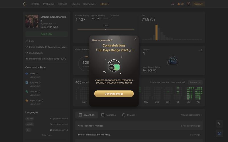 Mohammad Amanullah on LinkedIn: #leetcode #problemsolving # ... Mohammad Amanullah on LinkedIn: #leetcode #problemsolving # ...
