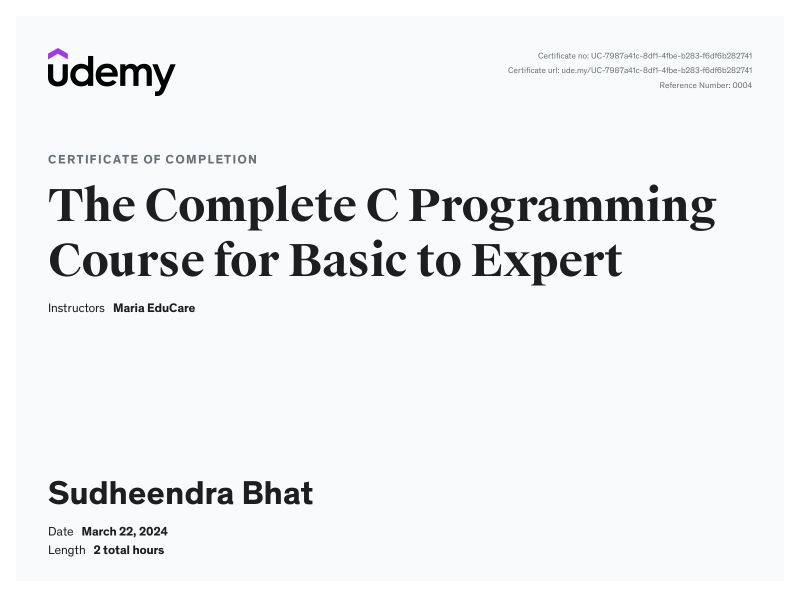 Sudheendra Bhat on LinkedIn: Completed Sudheendra Bhat on LinkedIn: Completed
