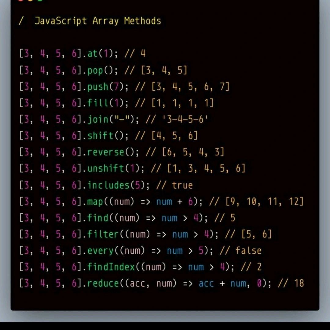 Somasekar Subramanian on LinkedIn: Some of most common array methods in ... Somasekar Subramanian on LinkedIn: Some of most common array methods in ...