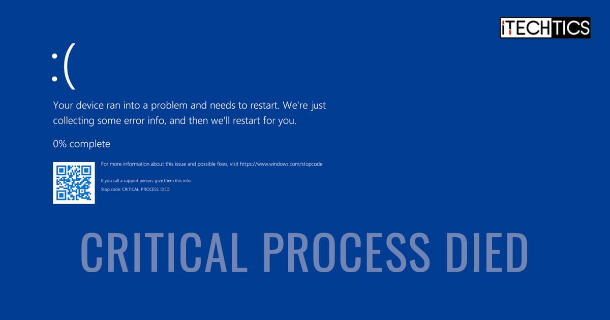 Technize on LinkedIn: How To Fix Critical Process Died BSoD Error On ... Technize on LinkedIn: How To Fix Critical Process Died BSoD Error On ...