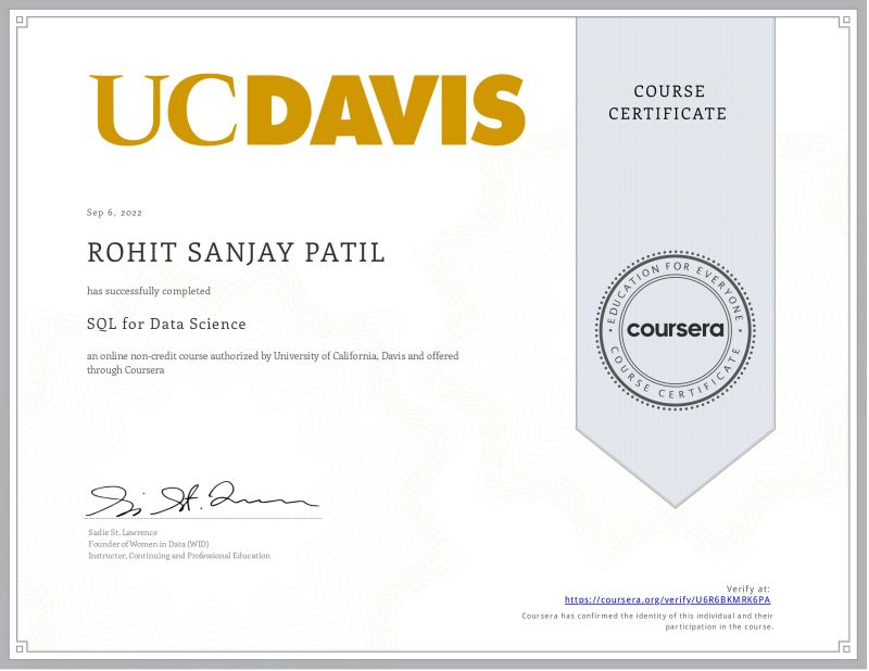 Rohit Patil on LinkedIn: #sqldatabase #datasciencelearning Rohit Patil on LinkedIn: #sqldatabase #datasciencelearning