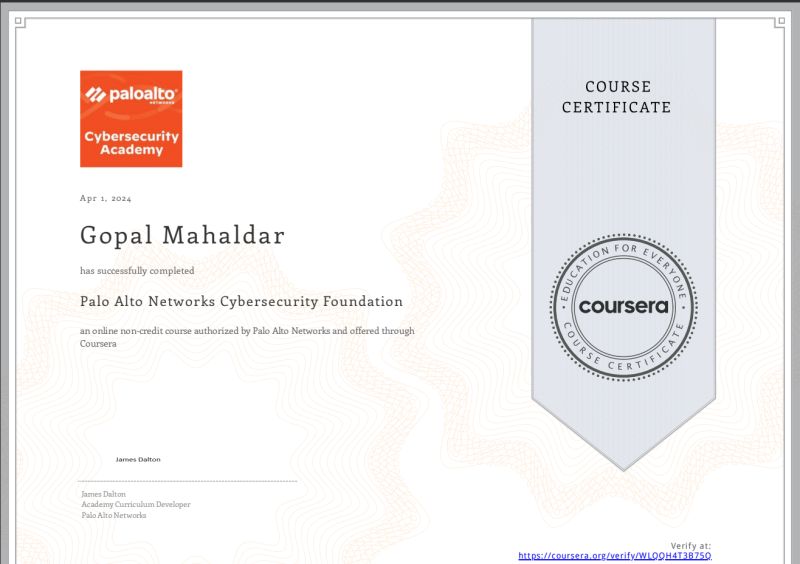 GOPAL MAHALDAR on LinkedIn: #cybersecurity #professionaldevelopment # ... GOPAL MAHALDAR on LinkedIn: #cybersecurity #professionaldevelopment # ...
