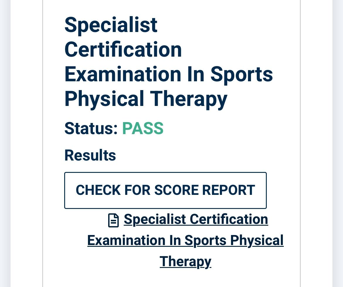 Michael Pickel, PT, DPT, SCS on LinkedIn: Finally passed the SCS exam ... Michael Pickel, PT, DPT, SCS on LinkedIn: Finally passed the SCS exam ...