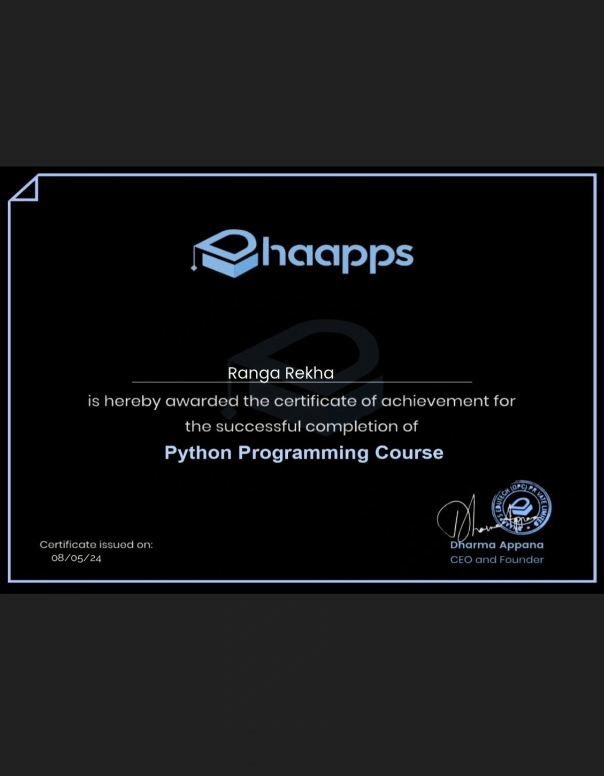 Ranga Rekha on LinkedIn: #python #programming #dhaapps Ranga Rekha on LinkedIn: #python #programming #dhaapps