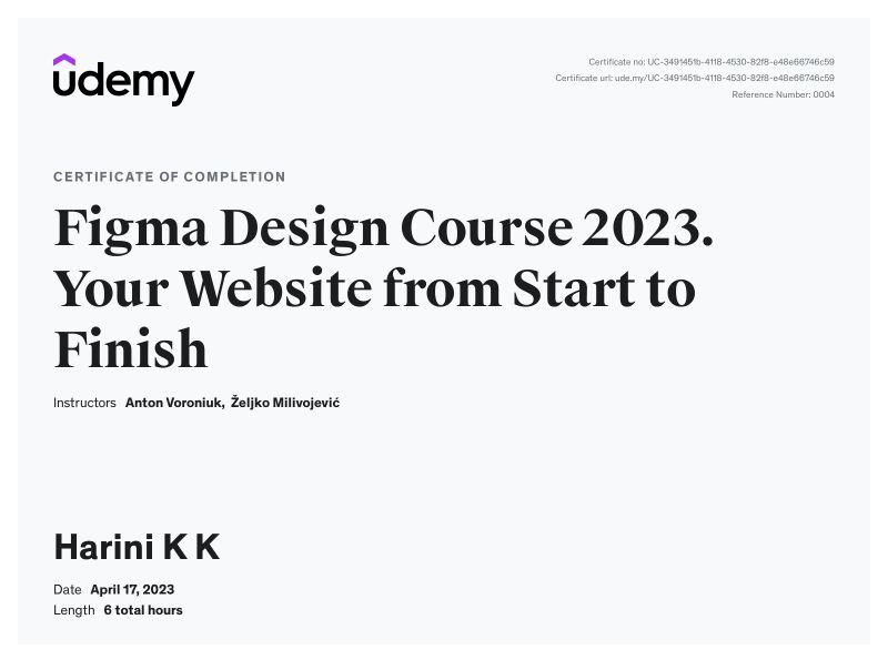 Harini K.K on LinkedIn: #design #uiux #figma #udemy Harini K.K on LinkedIn: #design #uiux #figma #udemy