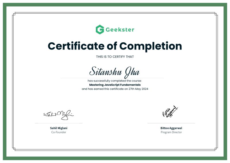 Sitanshu Jha on LinkedIn: #javascript #webdevelopment #continuouslearning Sitanshu Jha on LinkedIn: #javascript #webdevelopment #continuouslearning