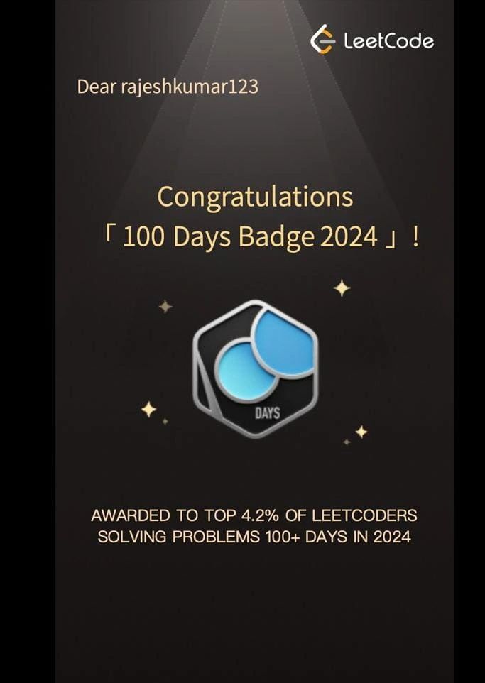 Rajesh Kumar Jena on LinkedIn: #leetcode #100daysofcode # ... Rajesh Kumar Jena on LinkedIn: #leetcode #100daysofcode # ...