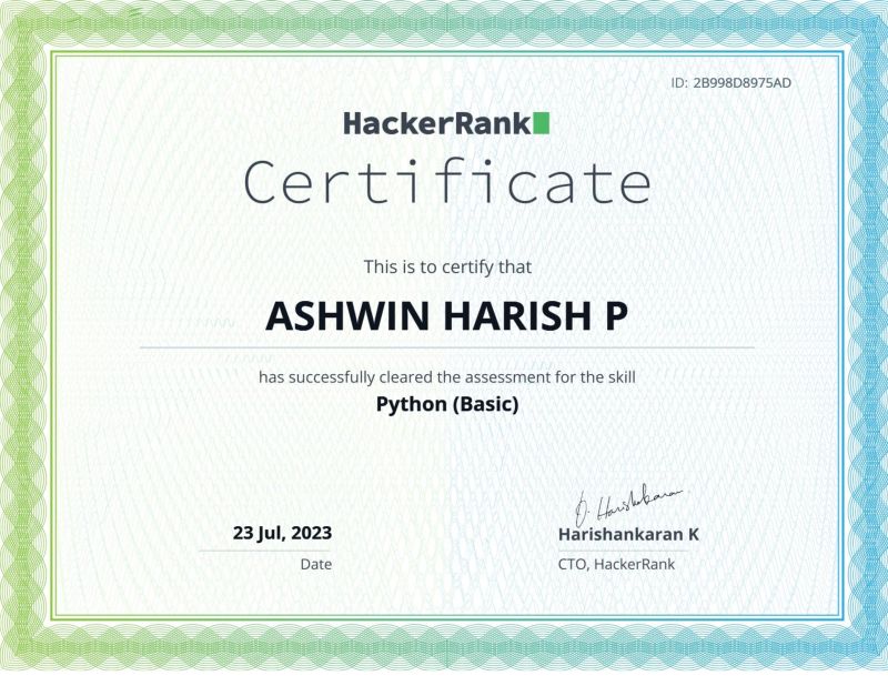 Ashwin Harish.P on LinkedIn: #python #pythonprogramming #coding # ... Ashwin Harish.P on LinkedIn: #python #pythonprogramming #coding # ...