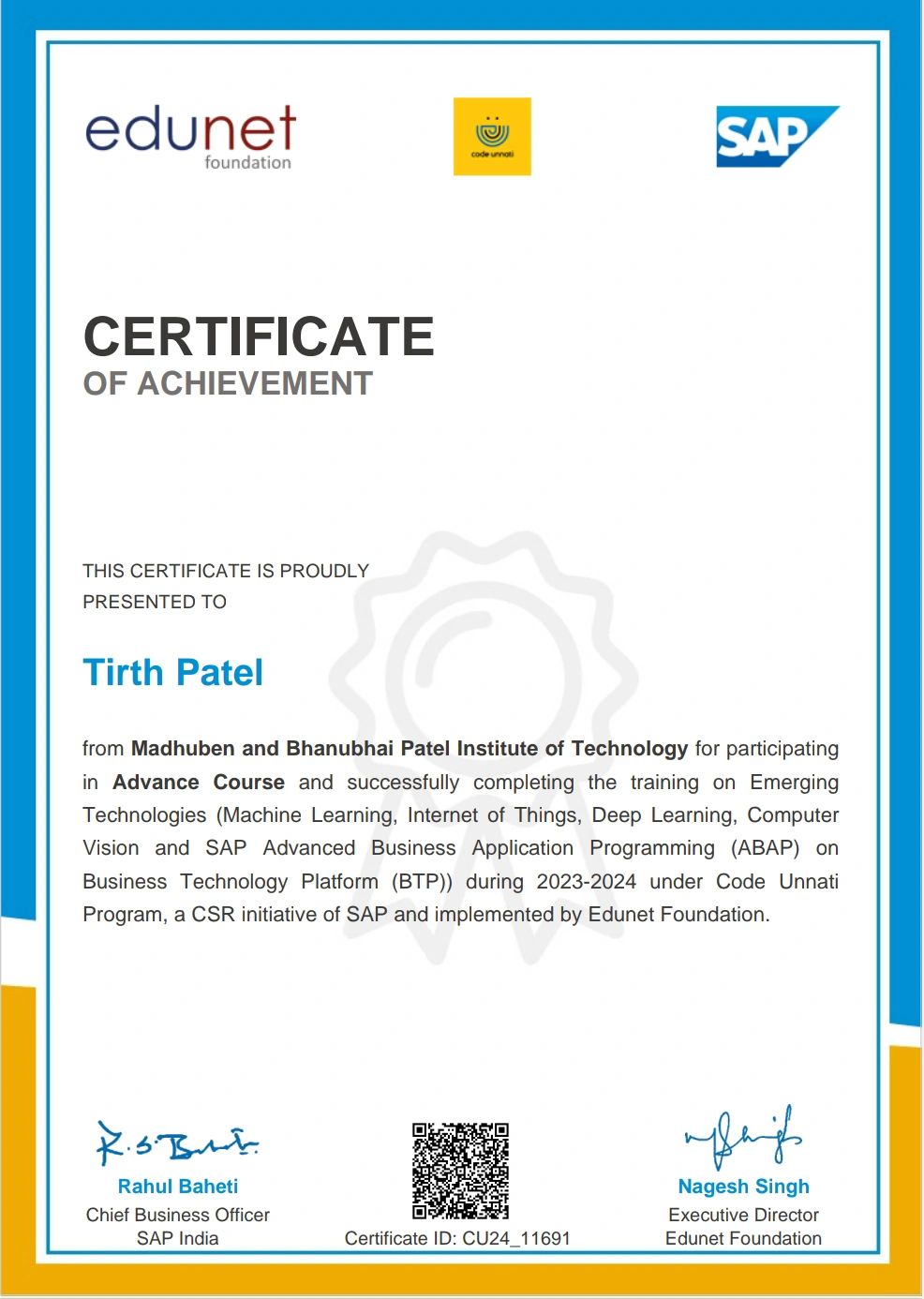 Tirth Patel on LinkedIn: #edunet #codeunnati Tirth Patel on LinkedIn: #edunet #codeunnati