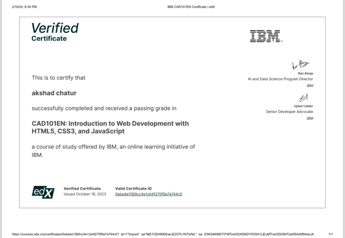 Akshad Chatur on LinkedIn: #edx #javascript #html5 #css3 # ... Akshad Chatur on LinkedIn: #edx #javascript #html5 #css3 # ...
