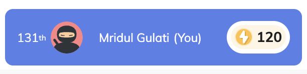 Mridul Gulati on LinkedIn: #competitiveprogramming #codingninjas Mridul Gulati on LinkedIn: #competitiveprogramming #codingninjas
