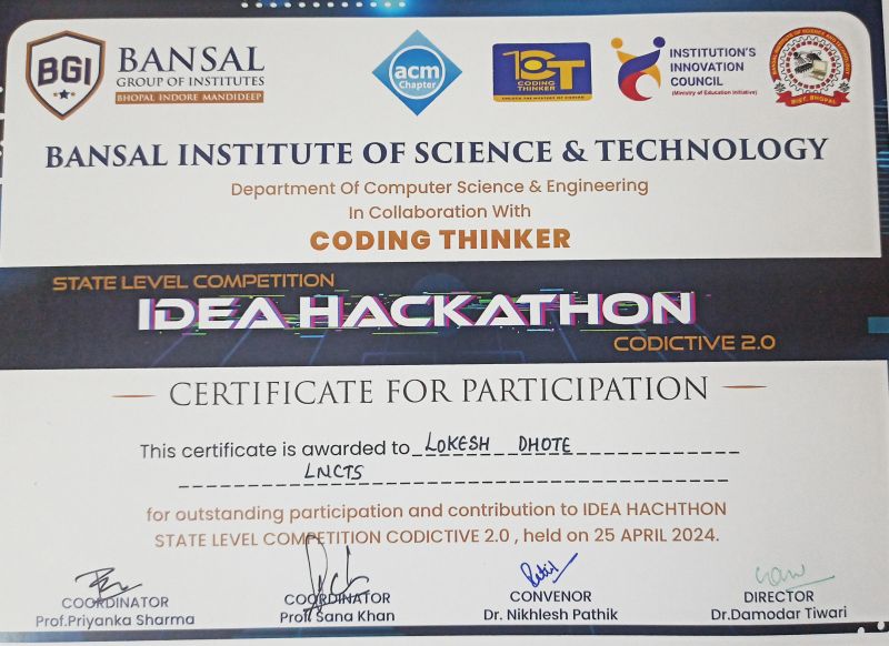lokesh dhote on LinkedIn: #hackathon #teamwork #innovation #coding # ... lokesh dhote on LinkedIn: #hackathon #teamwork #innovation #coding # ...