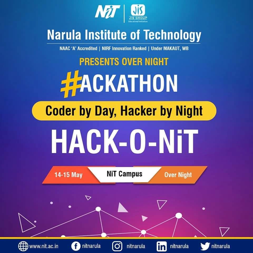 Narula Institute of Technology on LinkedIn: #hackathon #hackathon2024 # ... Narula Institute of Technology on LinkedIn: #hackathon #hackathon2024 # ...