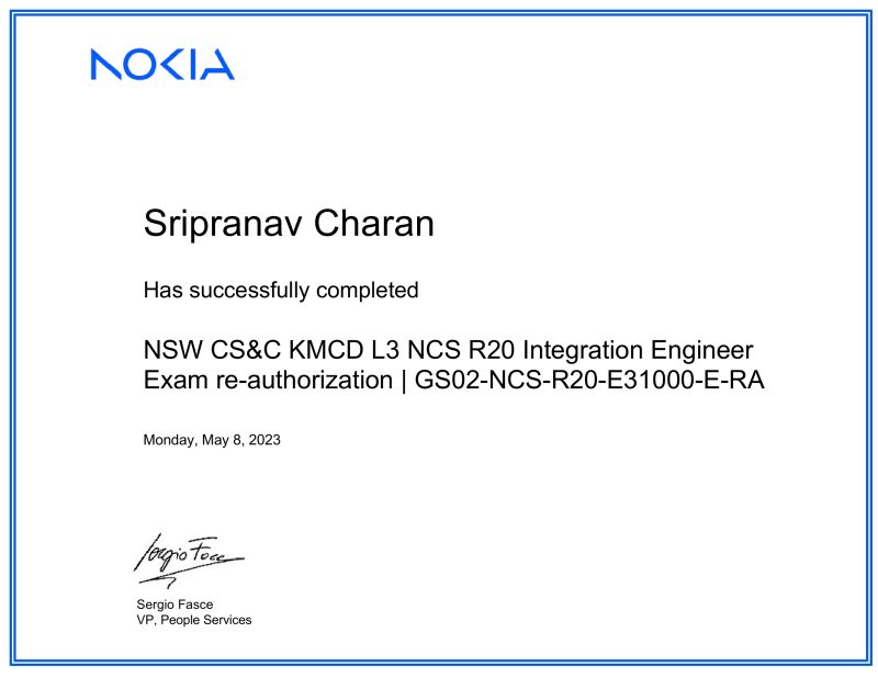 Sripranav C. on LinkedIn: #nokia #certification #achievement #cloud # ... Sripranav C. on LinkedIn: #nokia #certification #achievement #cloud # ...