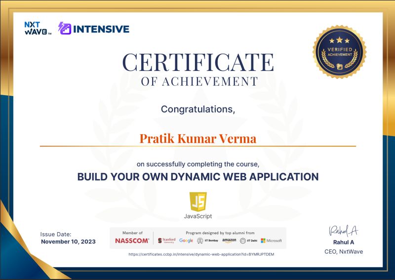 Pratik Verma on LinkedIn: #ccbp #ccbpian Pratik Verma on LinkedIn: #ccbp #ccbpian