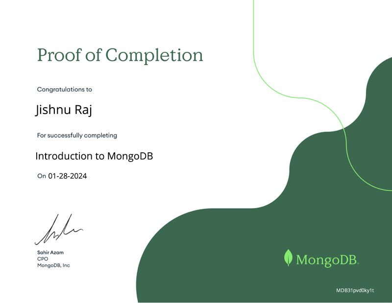 Jishnu Raj on LinkedIn: #mongodb #mongodbatlas #nodejs #opentowork # ... Jishnu Raj on LinkedIn: #mongodb #mongodbatlas #nodejs #opentowork # ...