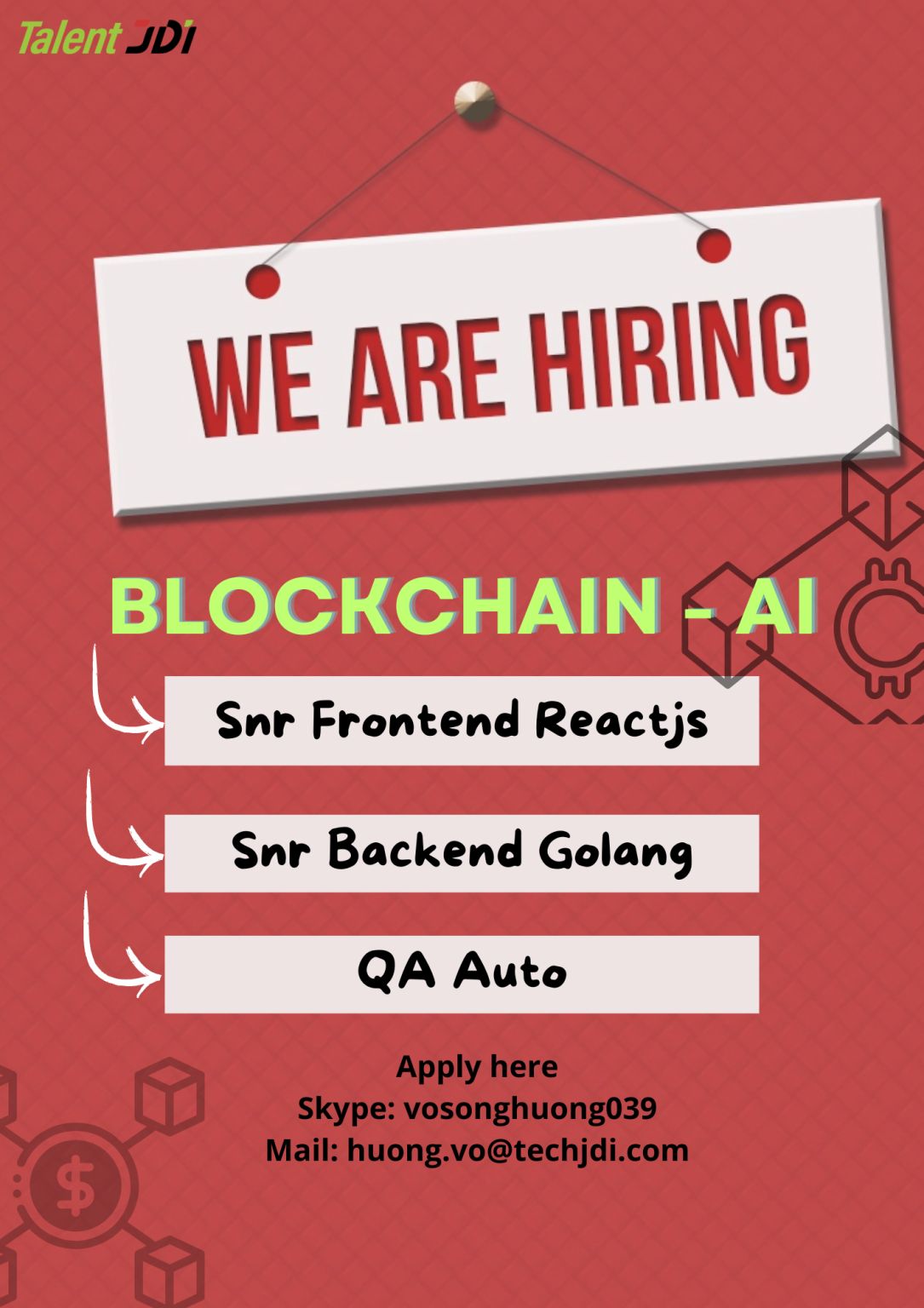 Huong Vo on LinkedIn: #hiring #reactjs #golang #blockchain #ai # ... Huong Vo on LinkedIn: #hiring #reactjs #golang #blockchain #ai # ...