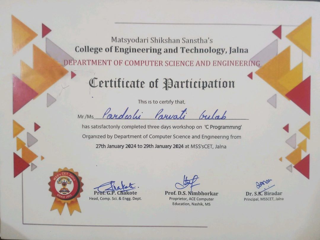 Parvati Pardeshi on LinkedIn: 'C Programming' Parvati Pardeshi on LinkedIn: 'C Programming'