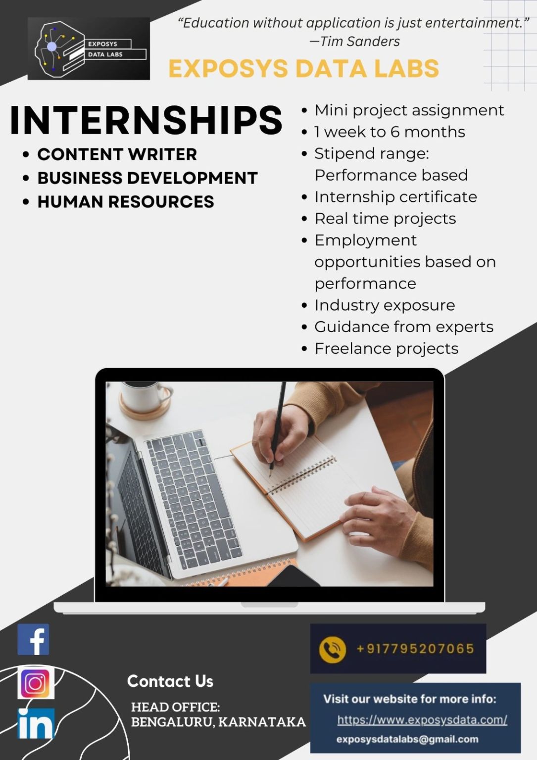 Exposys Data Labs on LinkedIn: #internshipopportunityforstudents # ... Exposys Data Labs on LinkedIn: #internshipopportunityforstudents # ...