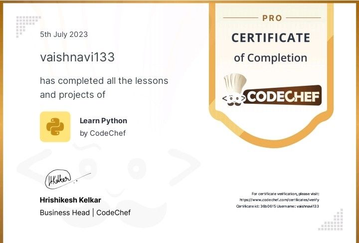 Vaishnavi Challapalli on LinkedIn: #codechef #python Vaishnavi Challapalli on LinkedIn: #codechef #python