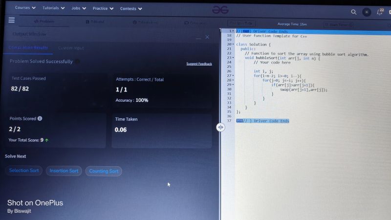 Biswajit Dash on LinkedIn: Bubble Sort Algorithm Implementation : Using ... Biswajit Dash on LinkedIn: Bubble Sort Algorithm Implementation : Using ...
