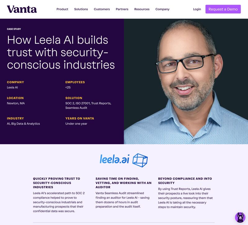 Mark Manuel on LinkedIn: Vanta | How Leela AI builds trust with ... Mark Manuel on LinkedIn: Vanta | How Leela AI builds trust with ...