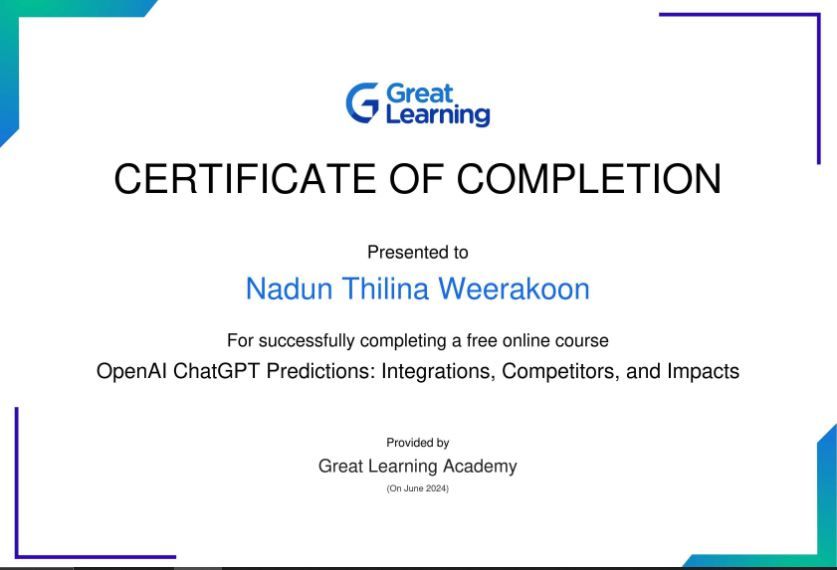 Nadun Weerakoon on LinkedIn: #greatlearning Nadun Weerakoon on LinkedIn: #greatlearning