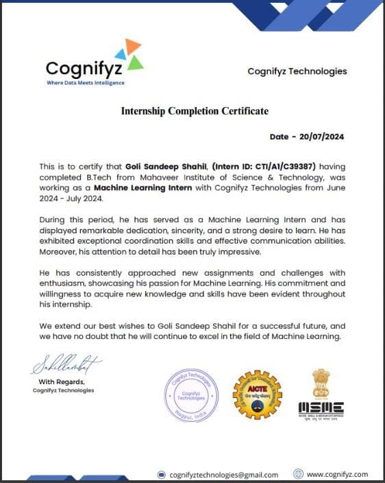 Sandeep shahil on LinkedIn: #internship #cognifyz #datascience # ... Sandeep shahil on LinkedIn: #internship #cognifyz #datascience # ...